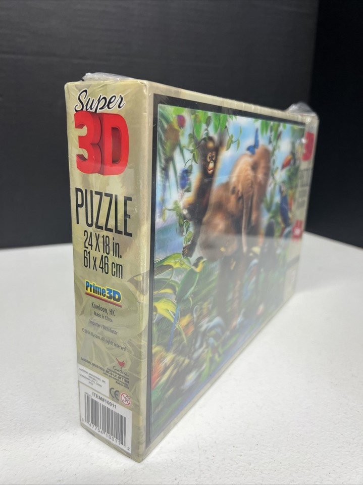 CARDINAL SUPER PRIME 3D MB PUZZLE “JUNIOR JUNGLE” 500 PIECES NEW SEALED ...