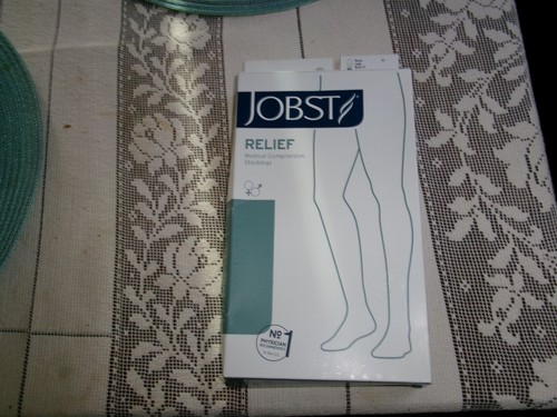 NIP~ Jobst Relief 15-20 mmHg Knee Beige Compression Stockings Sz Large ...