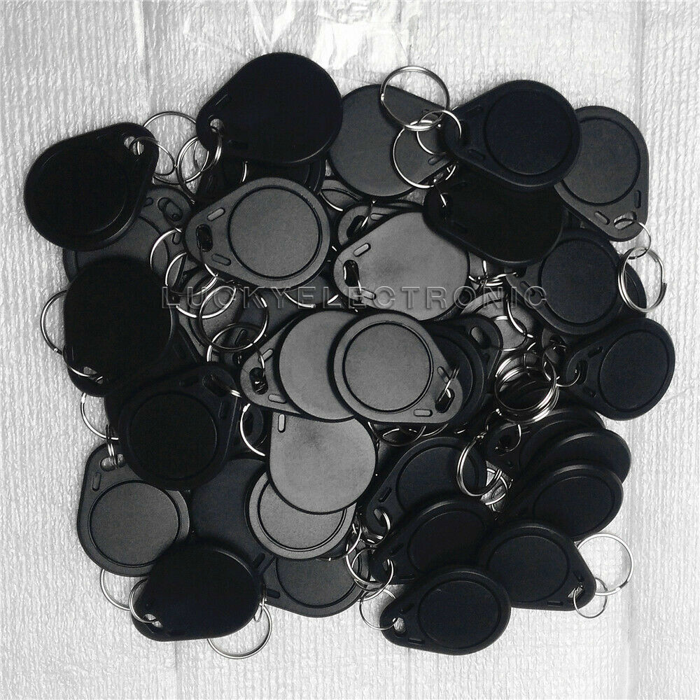50pcs T5577 RFID hotel key fobs 125KHz keychain rewritable readable and ...