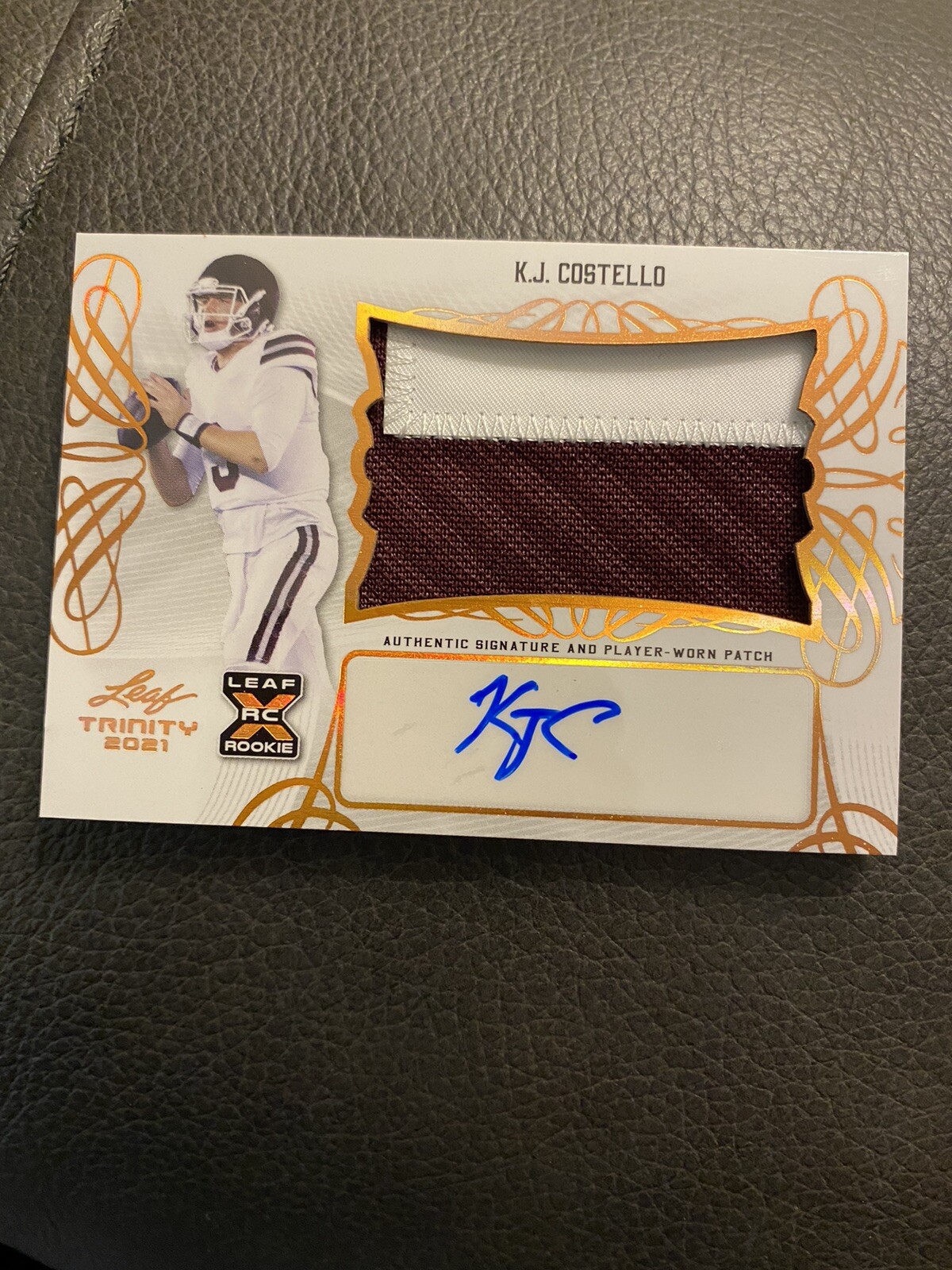 2021 Leaf Trinity KJ Costello Auto Bronze 2 Color Rookie Patch ...