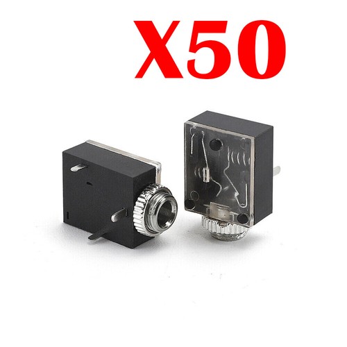 50pcs 3.5mm Female Stereo Audio Socket Headphone Jack Connector 3 Pin ...