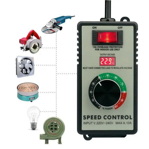 220V Angle Grinder Speed Controller Polisher Fan Stepless Speed Switch ...