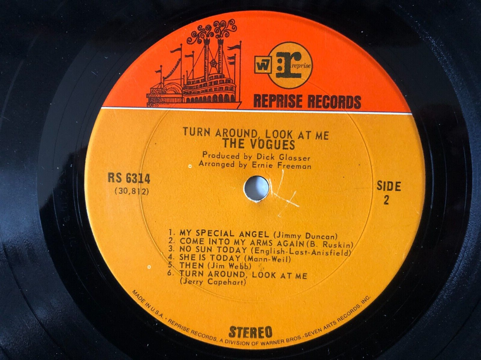 The Vogues TURN AROUND LOOK AT ME 1968 Reprise Alternate cover VG $2 ...