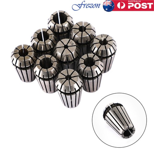 9Pcs ER16 Spring Collet 1/8"-3/8" For CNC Milling Lathe Tool ...