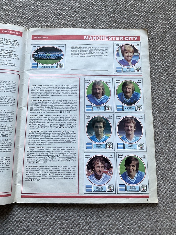 Panini Football 82 Sticker Book 100% Complete Album | eBay UK