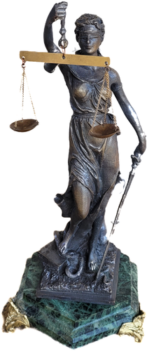 THEMIS, FEMIDA, LADY JUSTICE BRONZE STATUE. 15x30 cm. | eBay