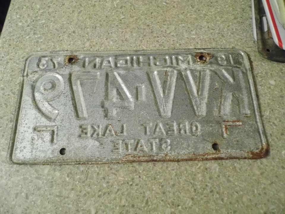 Vintage 1973 Michigan License Plate-KVV-479 | eBay