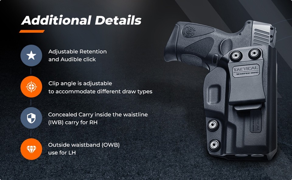 Tactical Scorpion IWB Concealed Inside Pants Holster: Fits Ruger LC9 ...