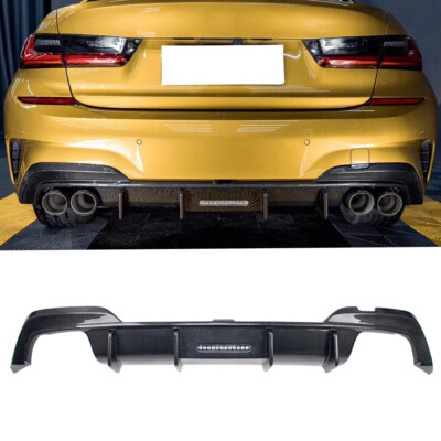 Fits BMW G20 M340i 19-21 M Style Rear Bumper Diffuser carbon fibre ...