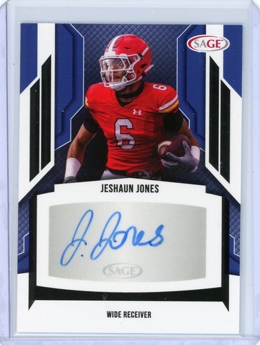 Jeshaun Jones 2024 Sage High Series Auto RC Maryland Terrapins ...
