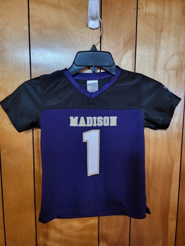 James Madison Football Jersey TODDLER SIZE 4T #1 NCAA JMU Dukes Purple ...