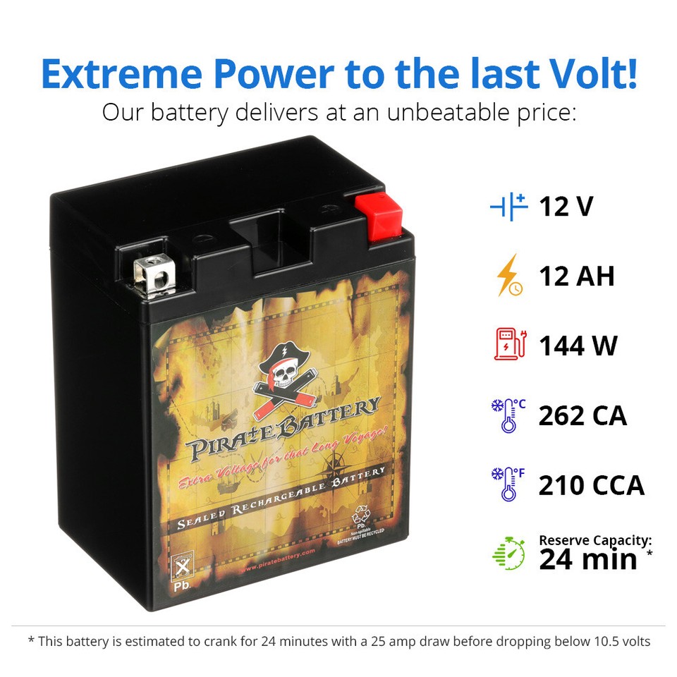 YTX14AHL-BS High Performance - Maintenance Free - Sealed AGM Motorcycle ...