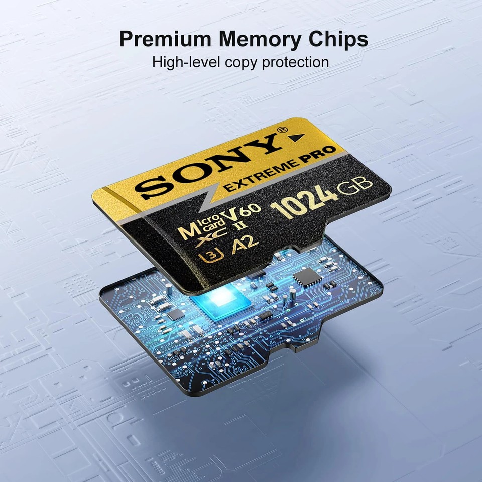 Sony Micro SD TF Card Alta Velocità 1TB 512GB 256GB 128GB 64GB Classe ...