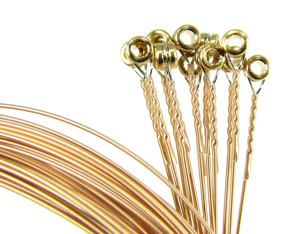 12-pack 24-gauge (.024") Phosphor Bronze Guitar Strings - Made in USA ...