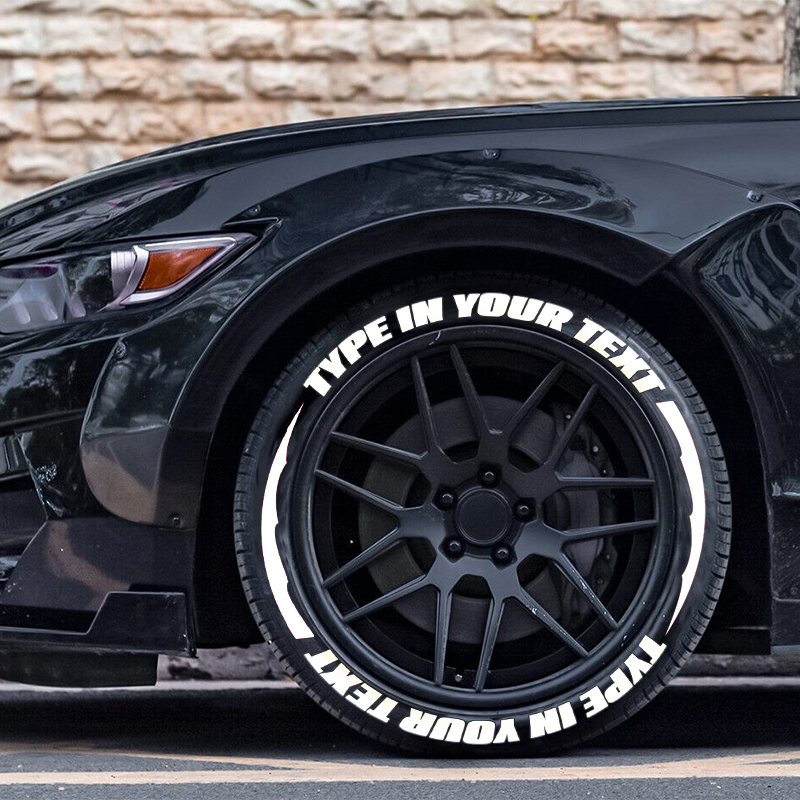 Permanent Custom Car Tire Lettering Sticker For 15''16''17''18''19''20 ...
