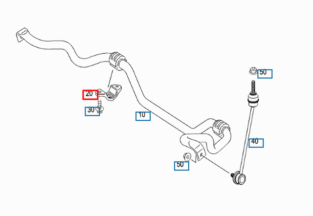 MERCEDES BENZ S W221 Front Axle Torsion Bar Bracket A2213230040 Genuine ...