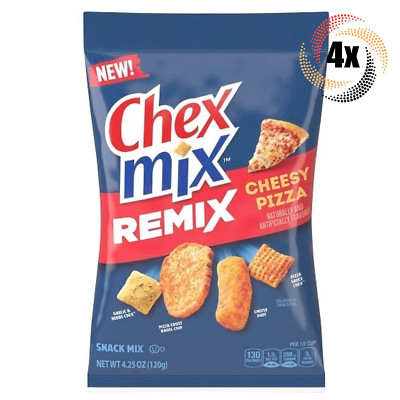 4x Bags Chex Mix Remix Cheesy Pizza Flavor Assorted Snack Mix | 4.25oz ...