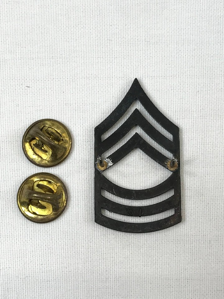 US Military Army E8 Master Sergeant Medal Insignia Black Pin on Rank | eBay