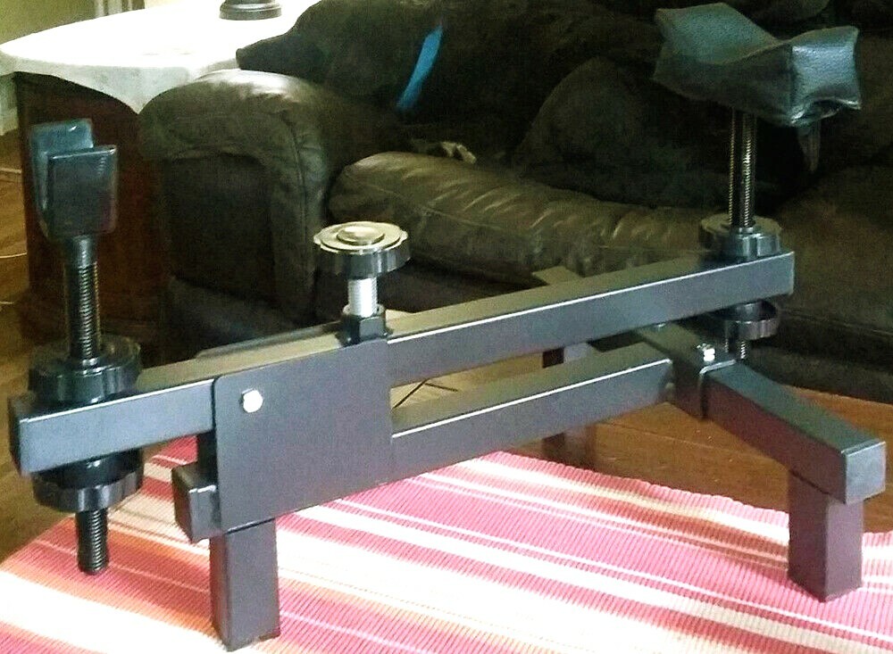 ADJUSTABLE SHOOTING STEEL REST RIFLE BENCH STAND GUN CLEANING HUNTING ...