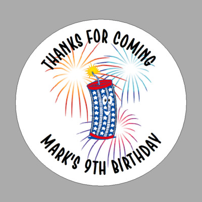 X24 Circular Firework Birthday Party Gift Bag Stickers Sweet Cone ...