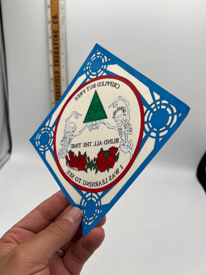 Vintage Grateful Dead "Skull & Roses" Psychedelic Hippy Window Sticker ...