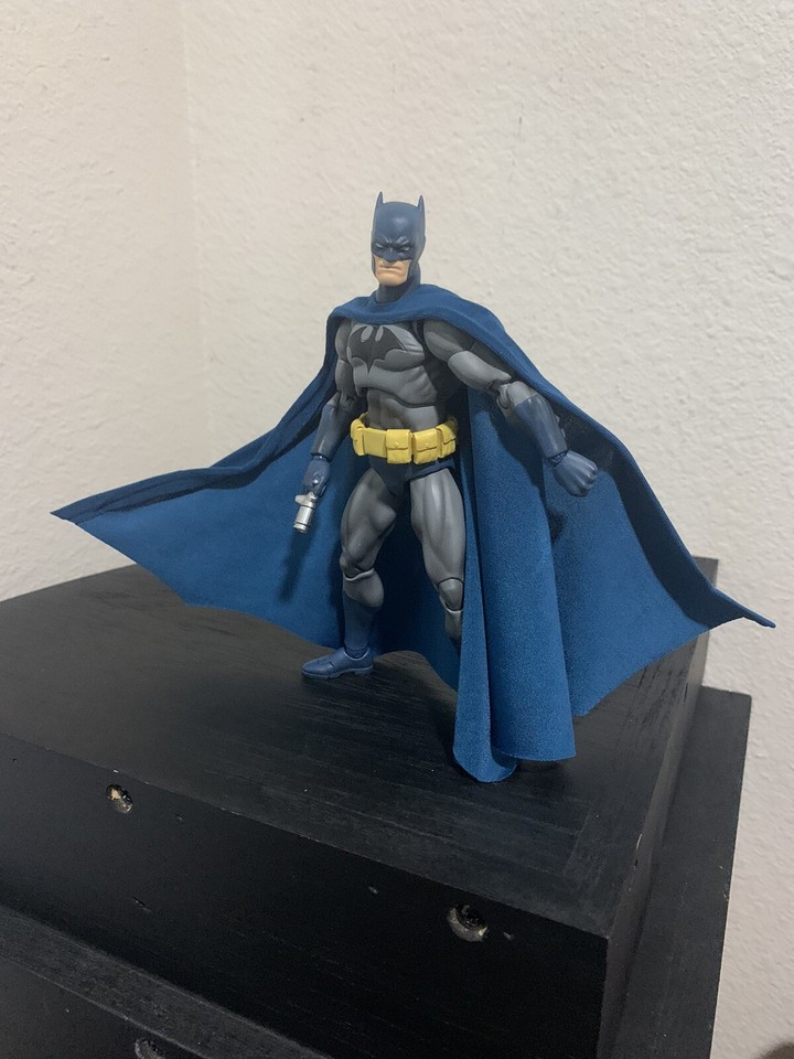 Custom Batman Mafex Hush Drape Cloth Wired Cape 1/12 Dc Multiverse NOT ...