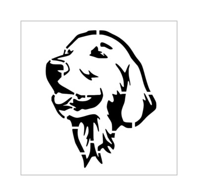 Golden Retriever Stencil 4 Inch Dog Breed Face Miniature Design Sheet ...