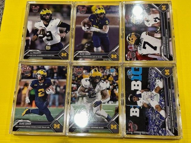 2023 Bowman U Now lot of all 6 Michigan Wolverines Championship cards ...