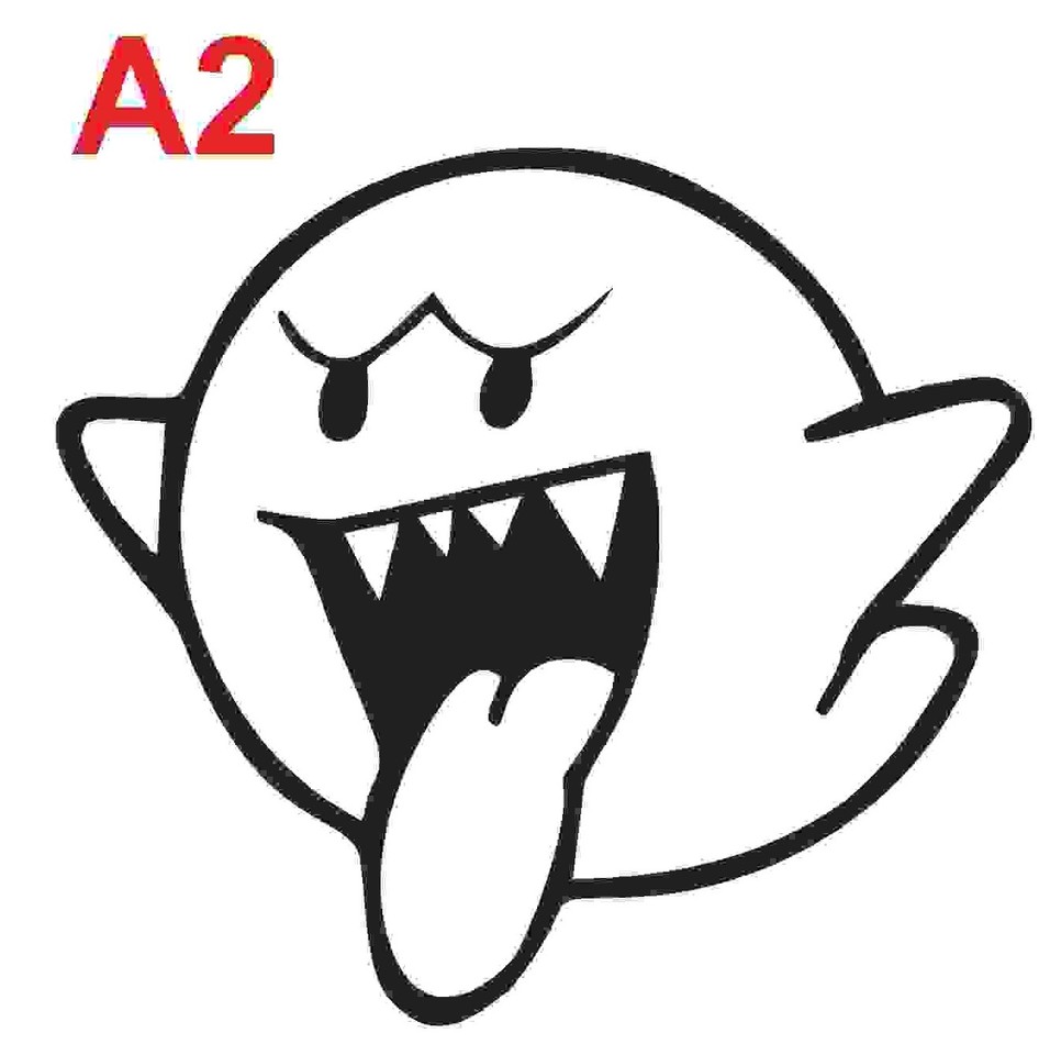 Pegatina Vinilo FANTASMA BOO BOMBA MARIO BROSS NINTENDO BOB-OMB Juego ...