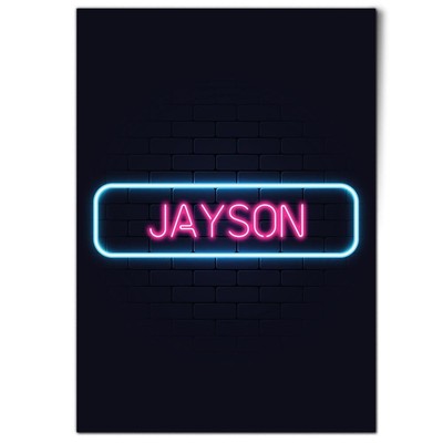 Poster A1 Neon Sign Design Jayson Name #352051 | eBay
