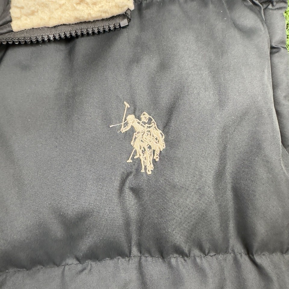 US Polo Assn Puffer Vest SZ XL Black Zipper Broken USPA | eBay