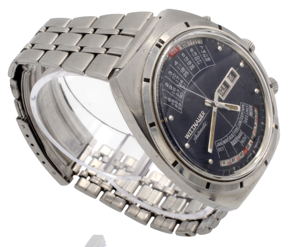 Vintage Wittnauer Time Machine 2000 Automatic Perpetual Calendar Mens ...