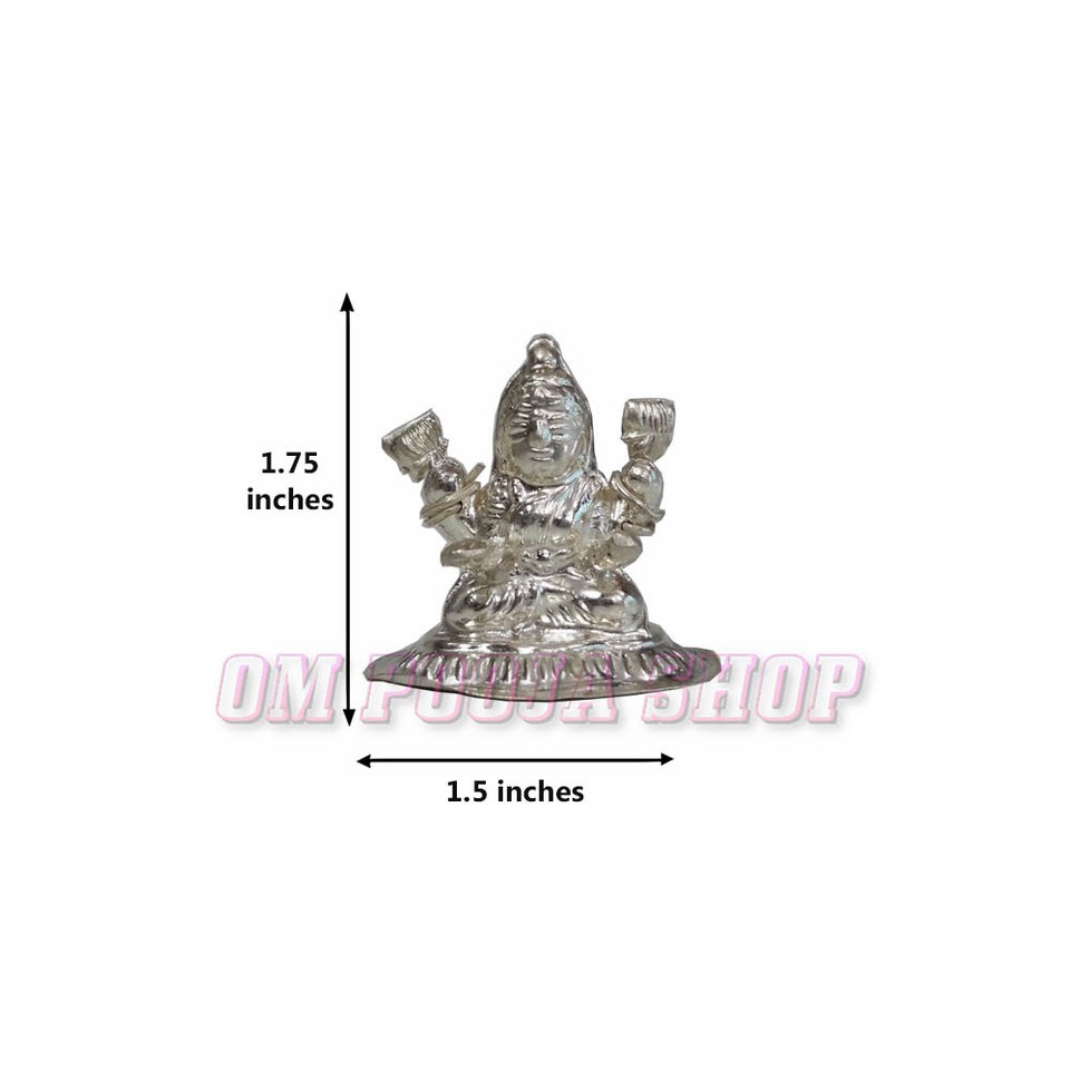MahaLaxmi Statue in Pure Sterling Silver 925 Lakshmi Figurine Idol Om ...