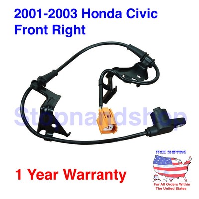 New ABS Wheel Speed Sensor for 01-03 Honda Civic FRONT RIGHT Passanger ...