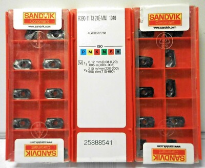 Sandvik Indexable Inserts R390-11 T3 24E-MM 1040 Turning Inserts ***New ...