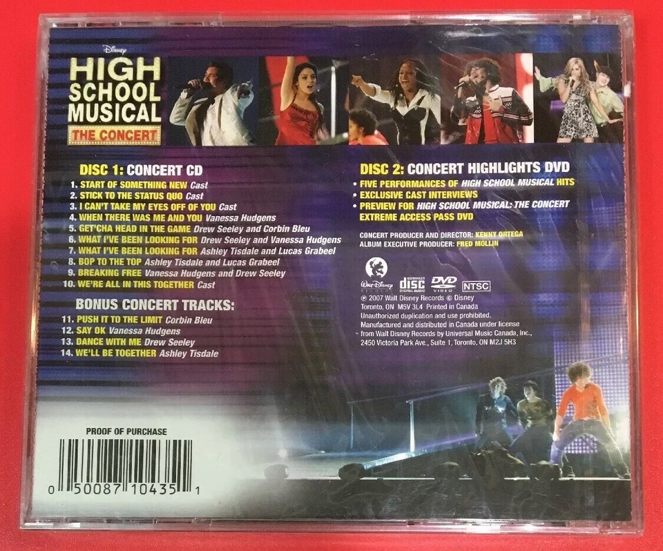 HIGH SCHOOL MUSICAL THE CONCERT by VARIOUS ARTISTS (CD+DVD, 2007 ...