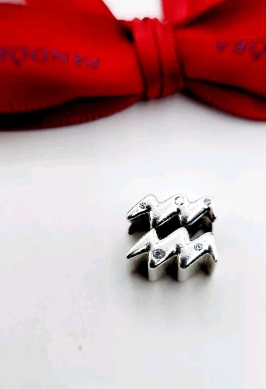 Authentic Genuine PANDORA Sparkling Aquarius Zodiac Charm - 798415C01 ...