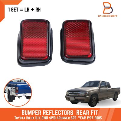 Rear Bumper Reflectors Pair Fit Toyota Hilux LN147 LN167 2WD 4WD ...