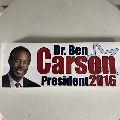 Doctor Ben Carson Official 2016 President Campaign Photo Bumper Sticker ...