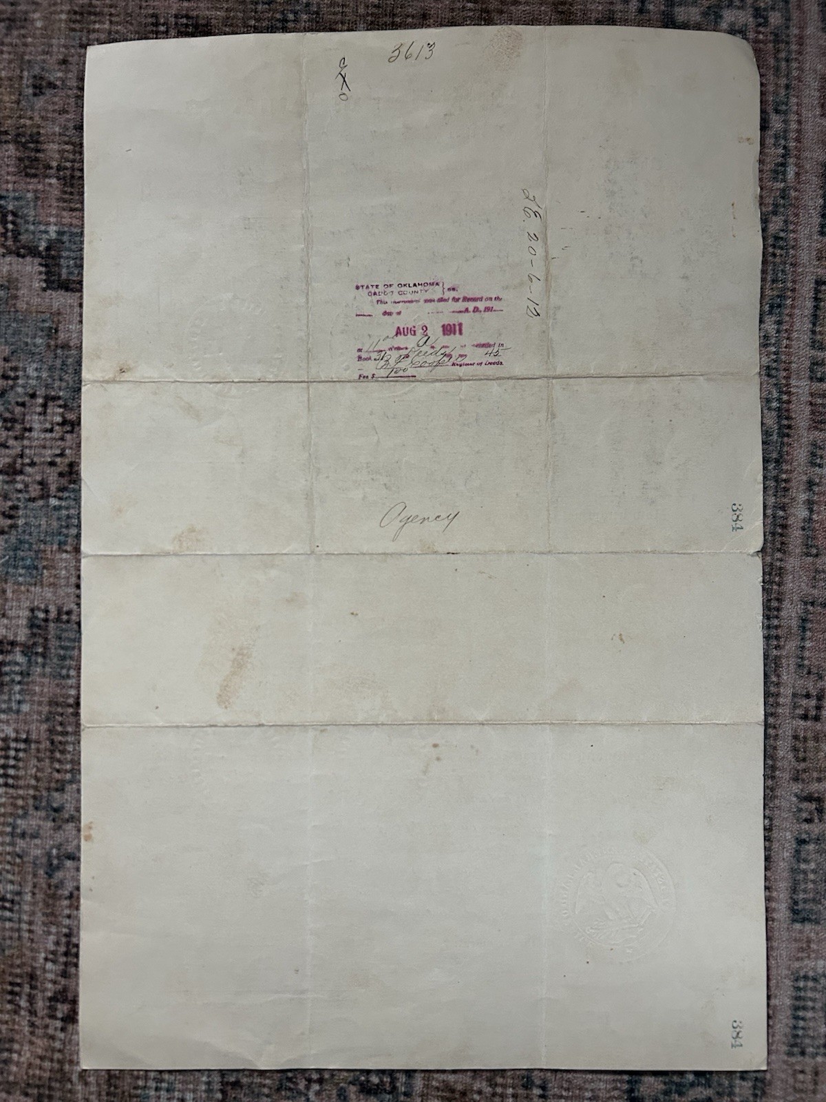 1901 United States Land Grant Document to Kiowa Indian, Roosevelt