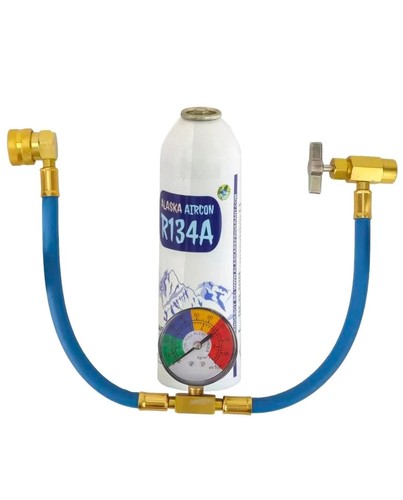 🇨🇵 Kit recharge R134a R134 Gaz climatisation Auto 500g + Adaptateur 🇨🇵 ...