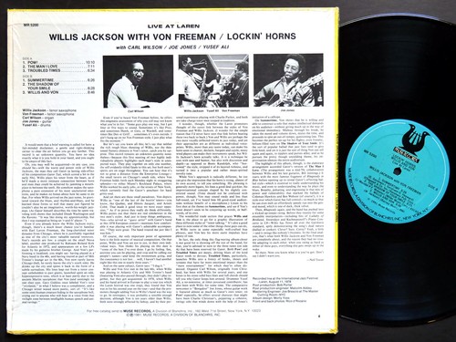 WILLIS JACKSON VON FREEMAN Lockin' Horns Live At Laren LP MUSE MR 5200 ...