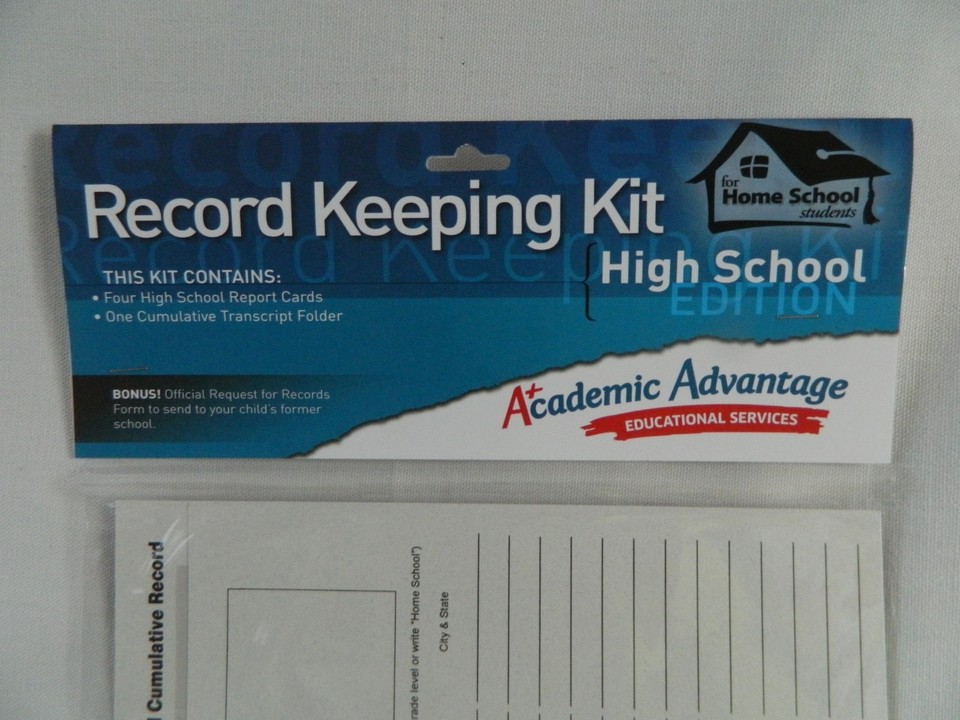 Record Keeping Kit, High School 4 Report Cards & 1 Homeschool ...