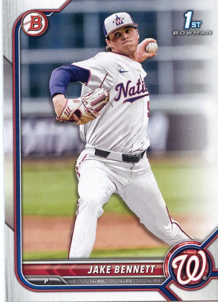 2022 Bowman Draft Paper Base 1st #BD-141 Jake Bennett - Washington ...