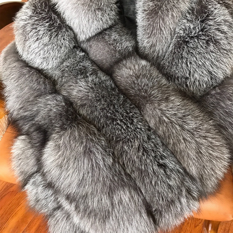 Women's Genuine Soft Fox Fur Coat Cape Elegant Poncho Wedding Wrap Cape ...