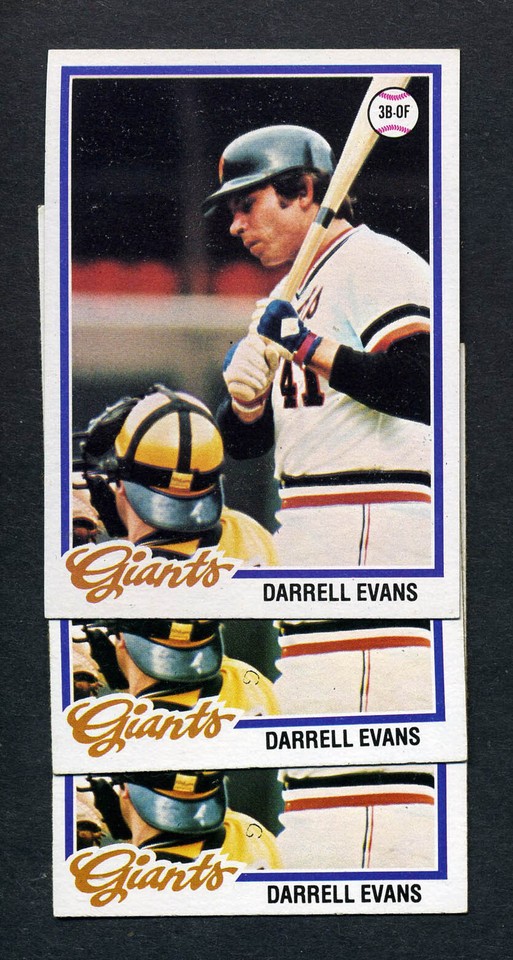 SALE PRICE!! 1978 TOPPS #215 DARRELL EVANS TIGERS "C-LOOP" ERROR VARIATION PAIR | eBay