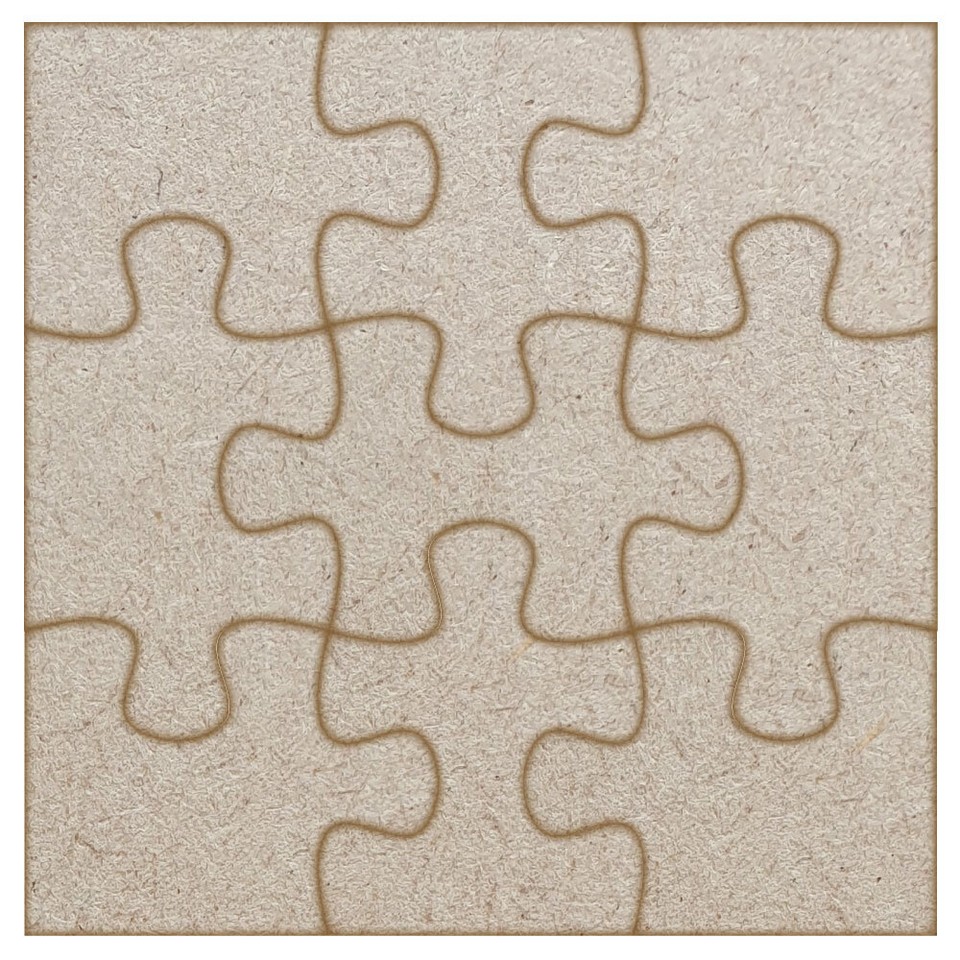 Puzzle Pieces & Complete Jigsaw MDF Laser Cut Craft Blanks in Various ...
