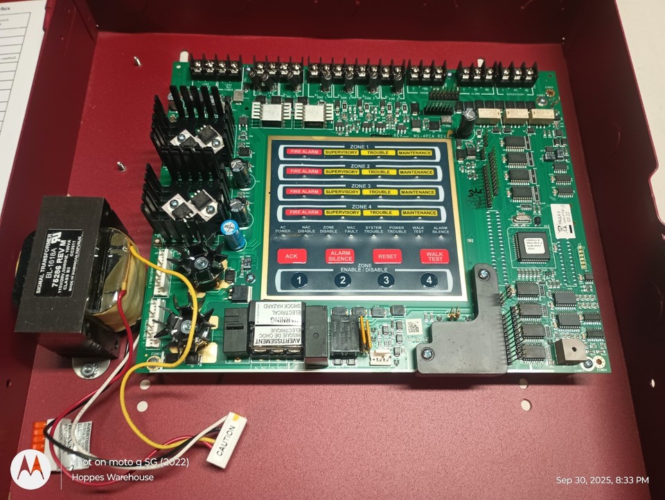 Fire-Lite MS-4 Fire Alarm Control Panel For Parts Or Repair | eBay