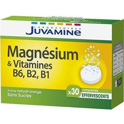 Juvamine MAGNESIUM + VITAMINES B6, B2, B1, 30 comprimés effervescents ...