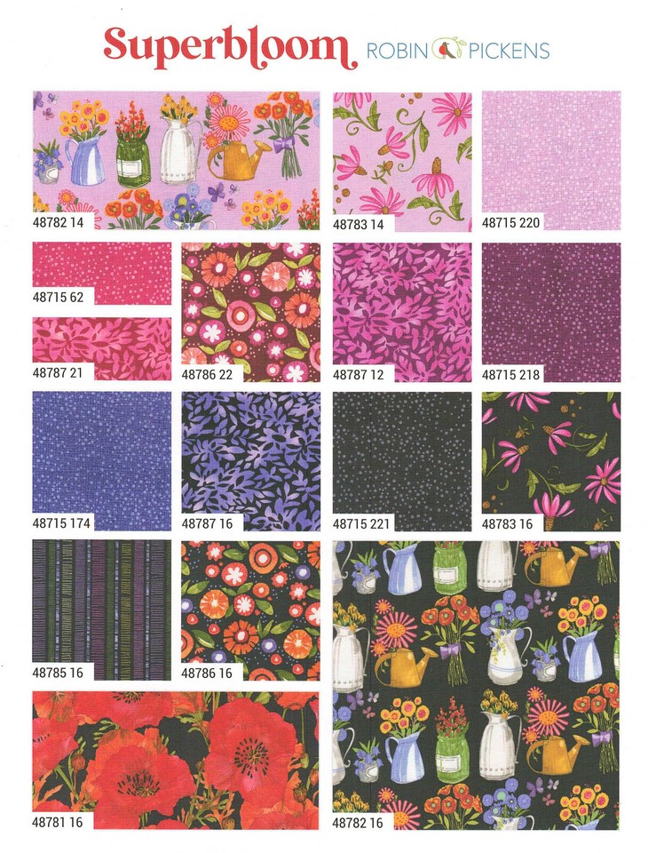 Superbloom Moda Charm Pack 42 100% Cotton 5" Precut Fabric Squares | eBay